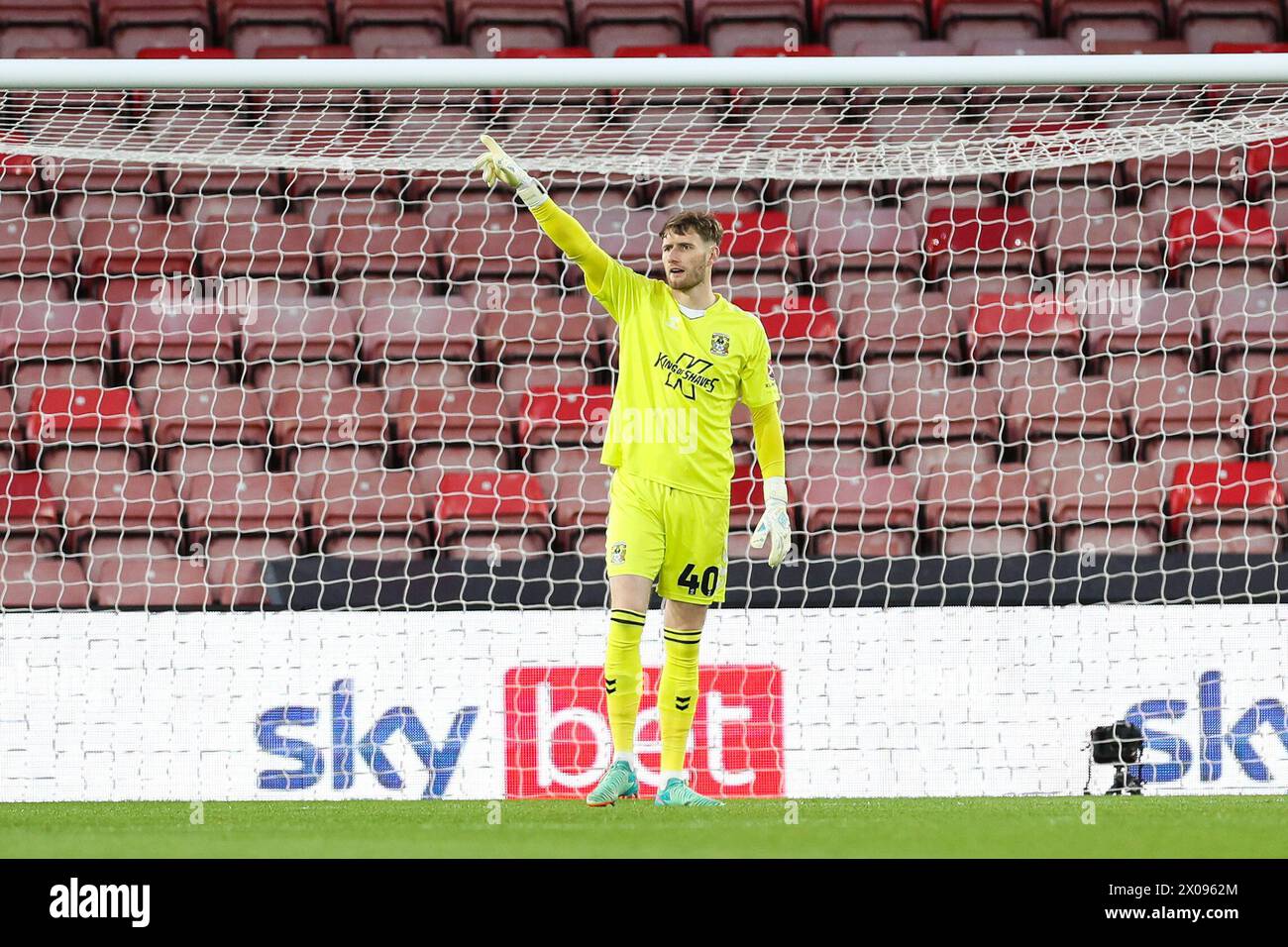 Southampton, UK. 09th Apr, 2024. Coventry City goalkeeper Bradley ...