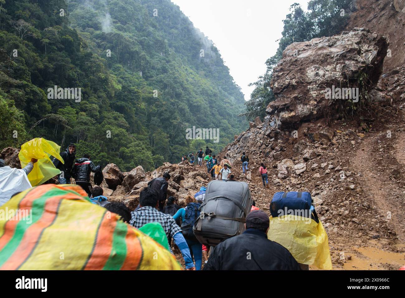 Landslide in mountains peru hi-res stock photography and images - Alamy