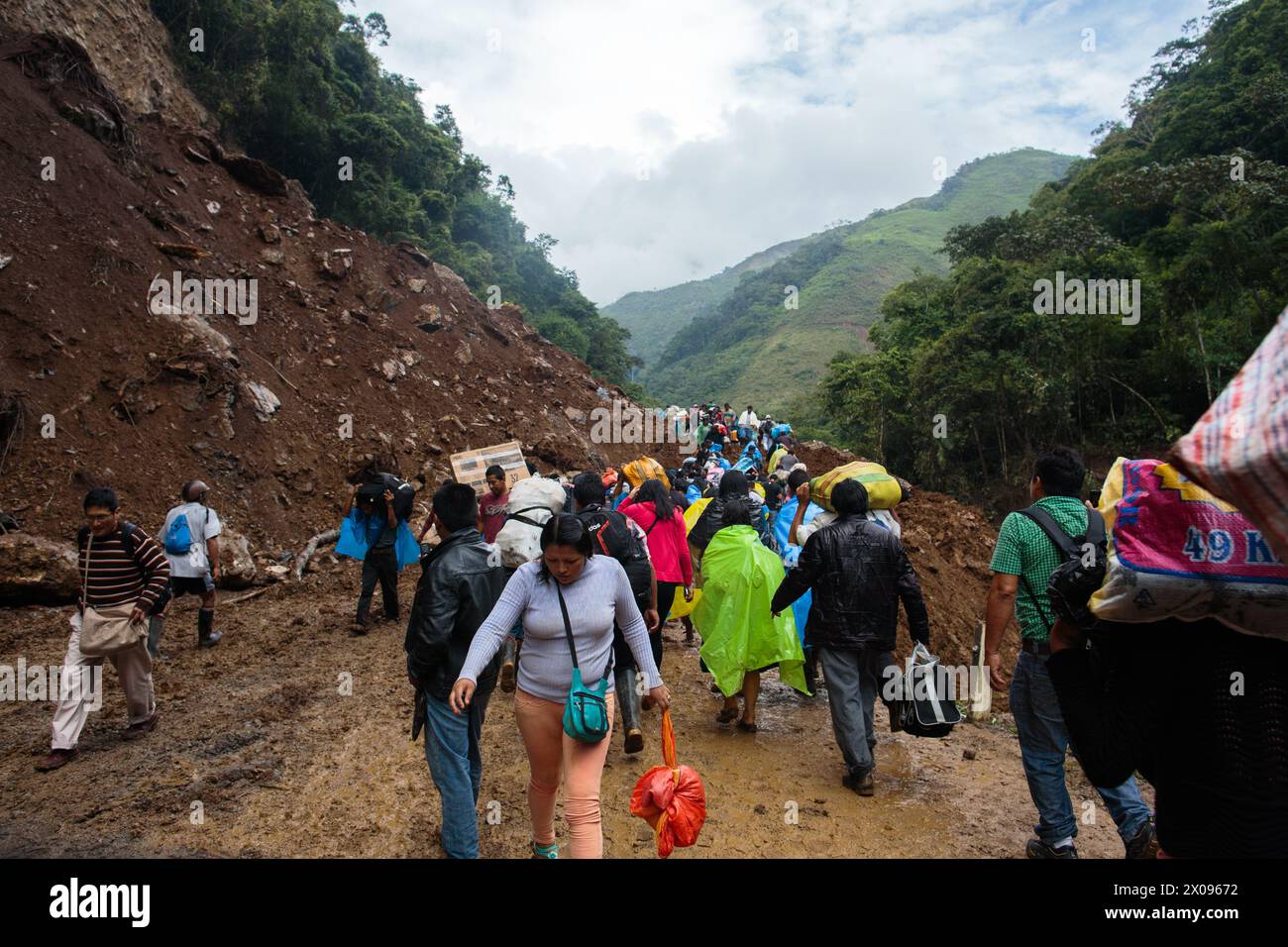 Landslide in mountains peru hi-res stock photography and images - Alamy