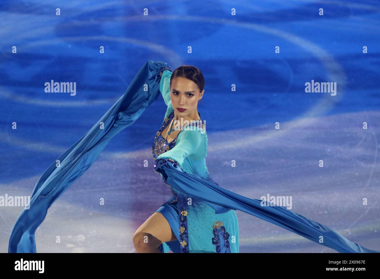 Alina Zagitova, athlete performs in the second part of the figure ...