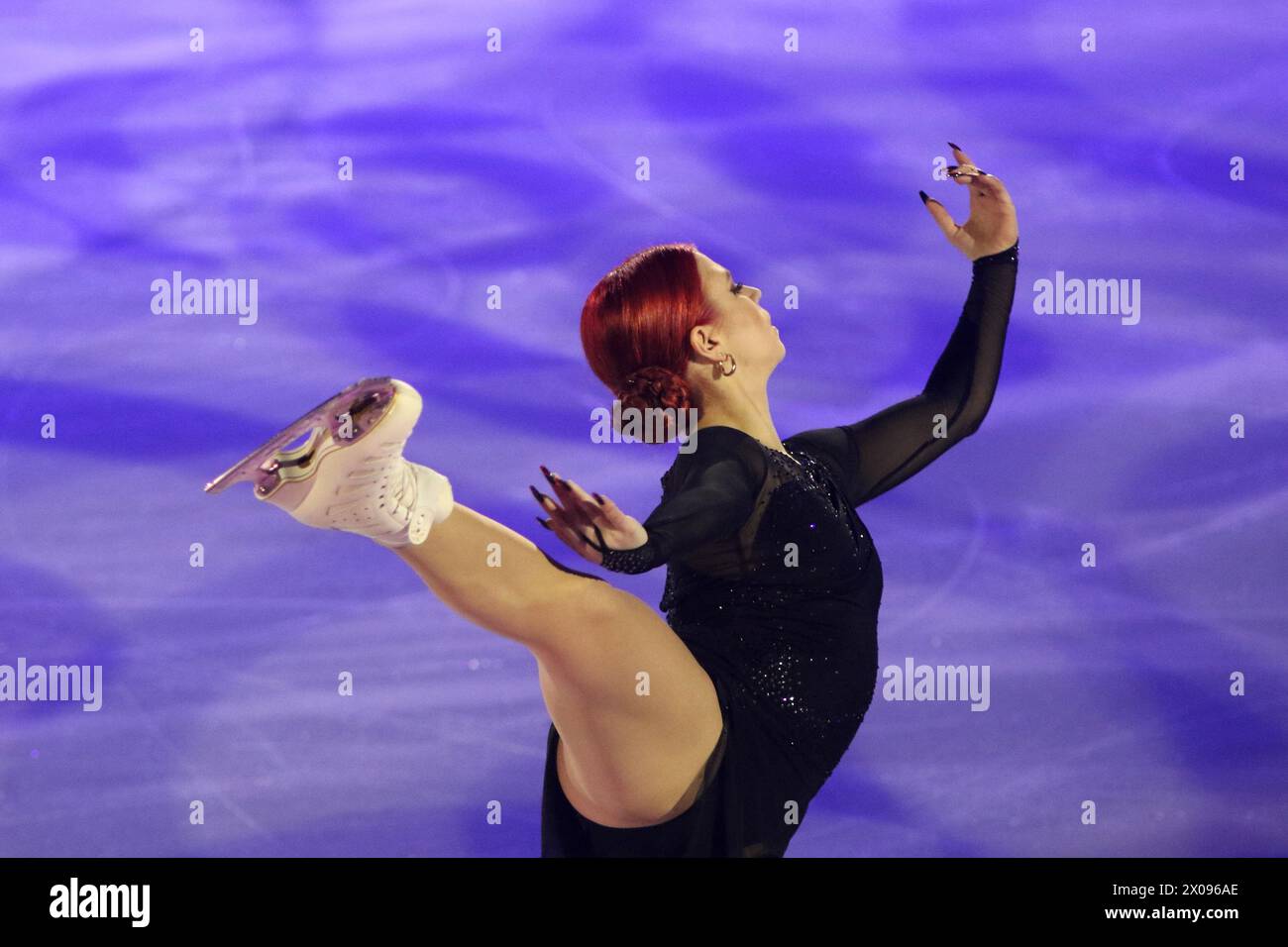 Alexandra Trusova, athlete performs in the second part of the figure ...