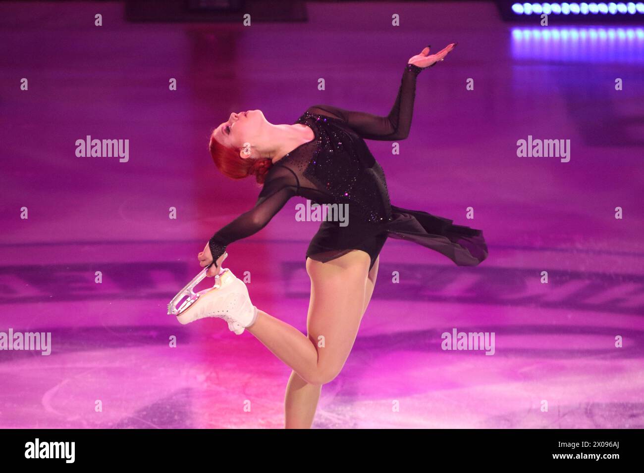 Alexandra Trusova, athlete performs in the second part of the figure ...