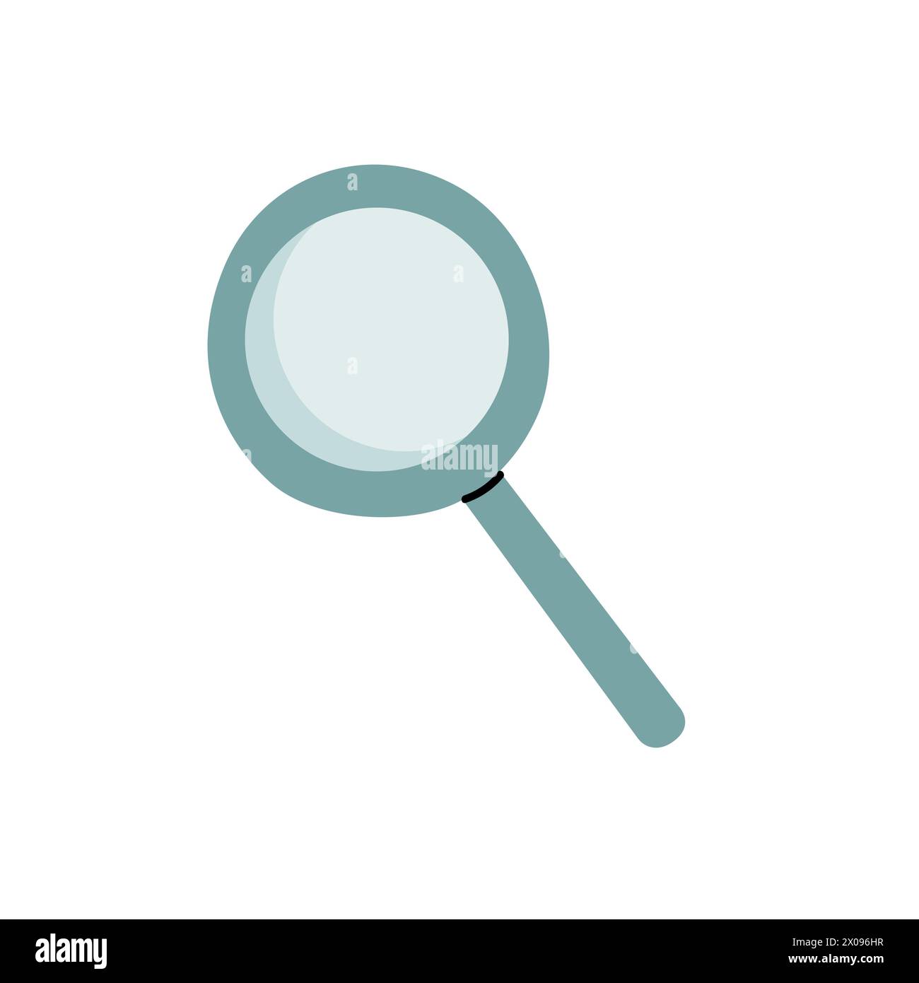 Hand drawn blue search bar or magnifying glass. Vector illustration of ...