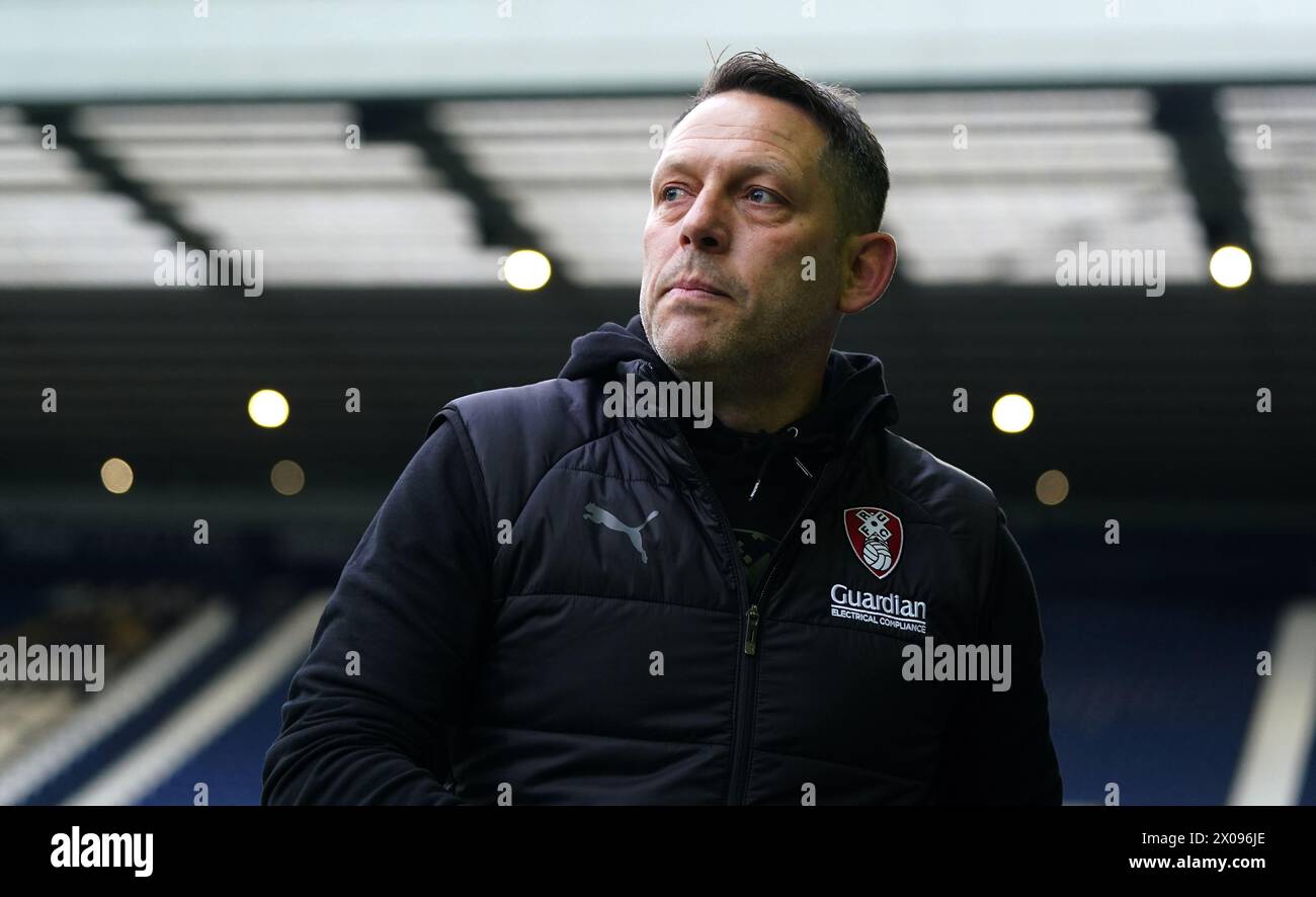 Rotherham United manager Leam Richardson before the Sky Bet ...