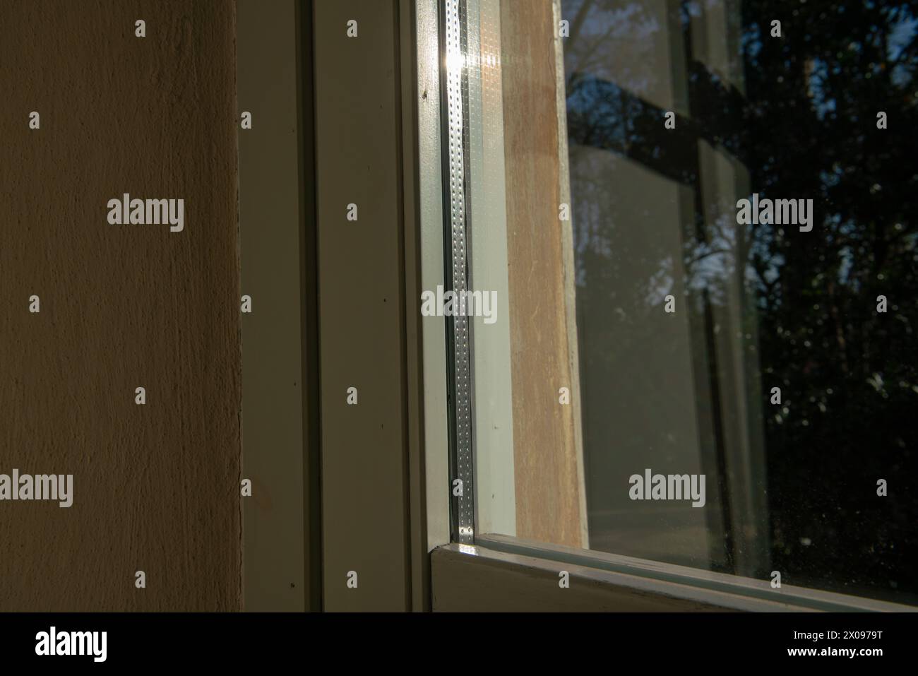 double glazed window with light and transparency effects, the solar ...
