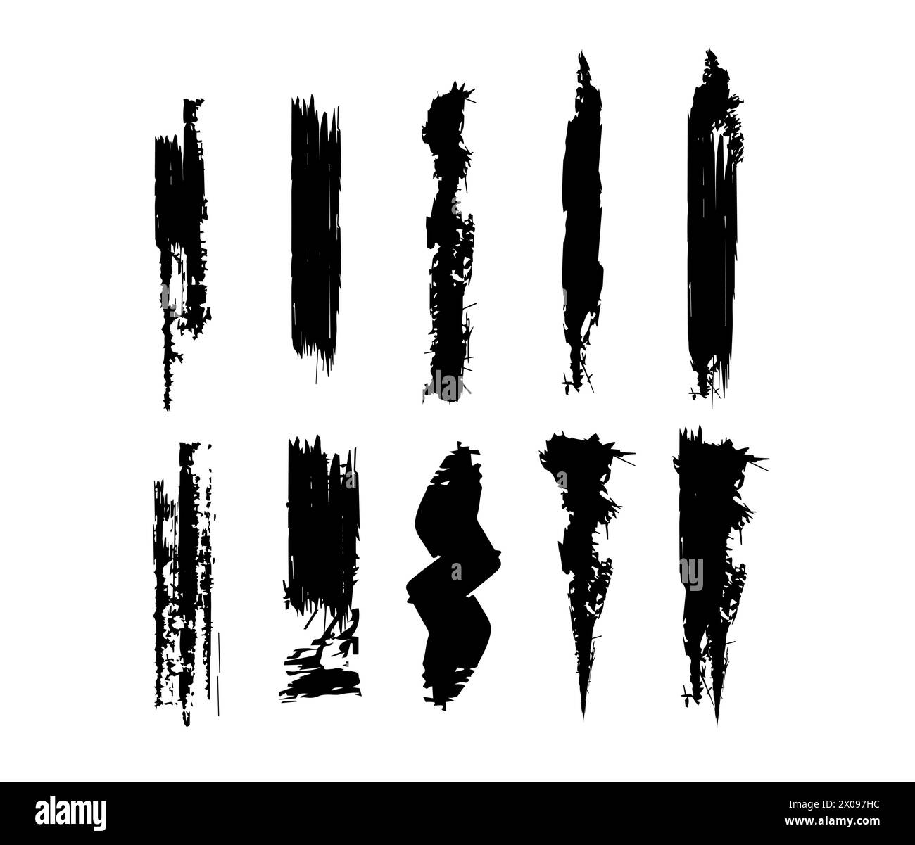 Vector scribble brush set. Doodle pen design line collection and stroke ...