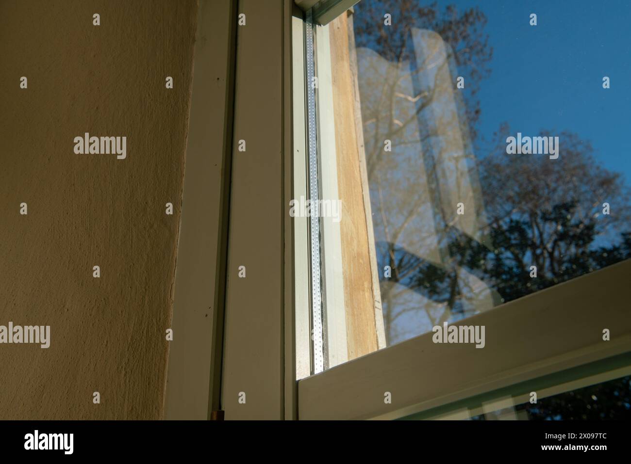 double glazed window with light and transparency effects, the solar ...