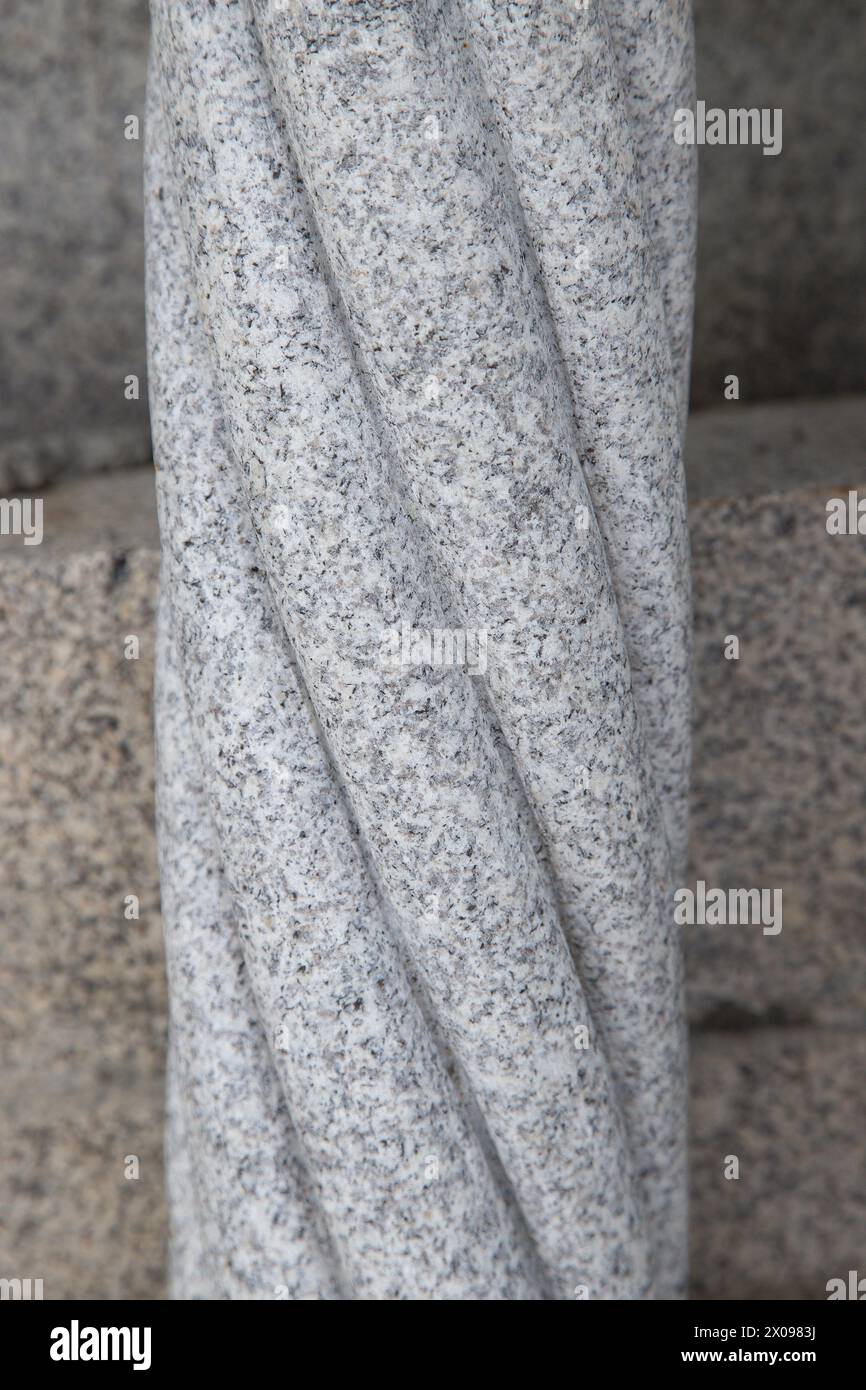 Detail of granite stone ornamentation column Stock Photo - Alamy