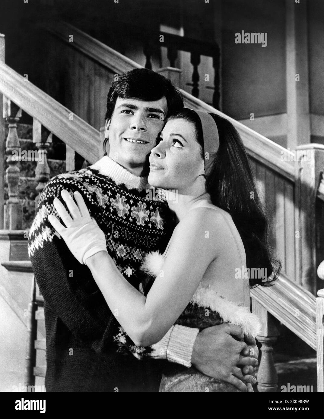 Tom Nardini, Cheryl Hurley, on-set of the film, "Winter A-Go-Go ...