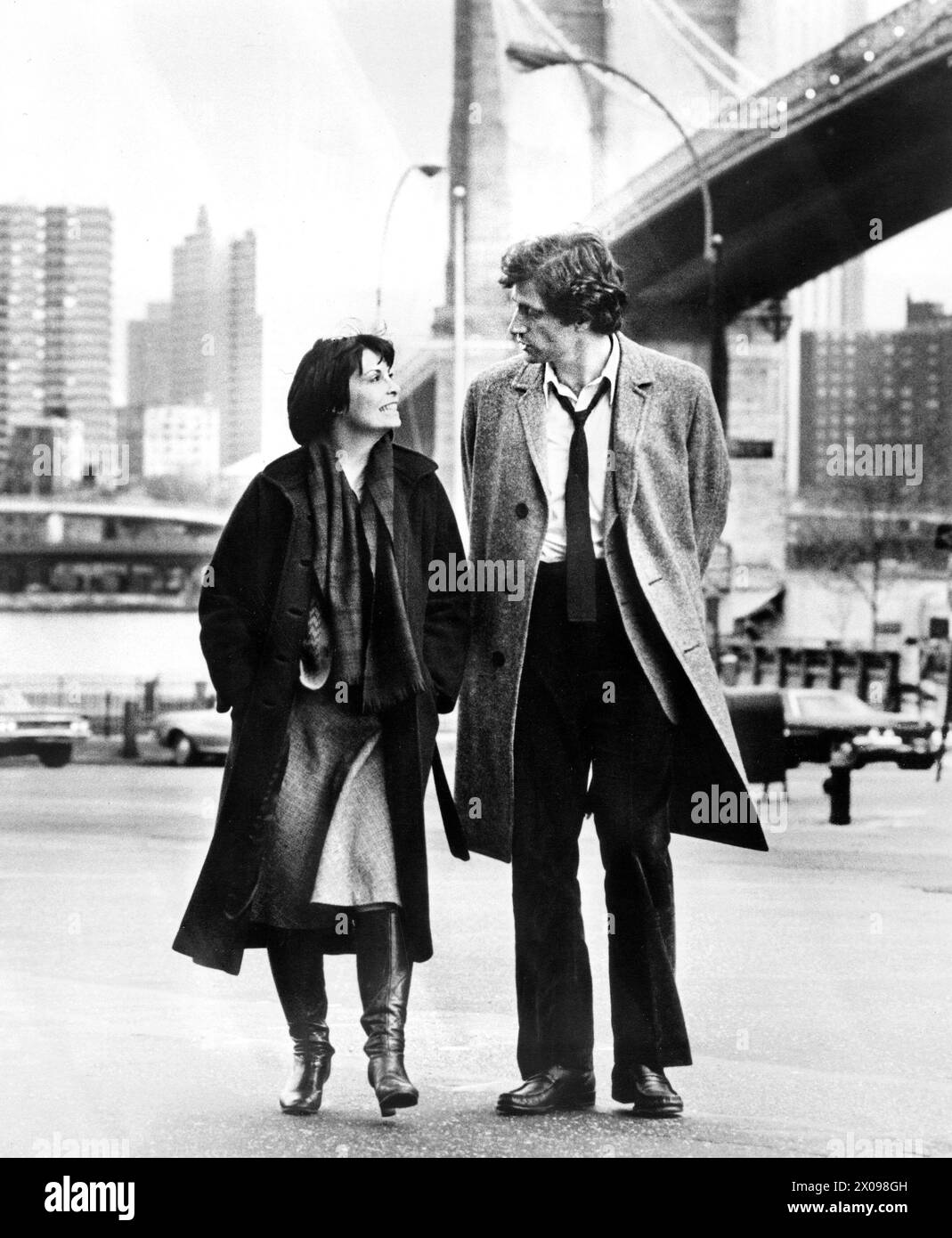 Talia Shire, Joseph Cortese, on-set of the film, "Windows", United ...