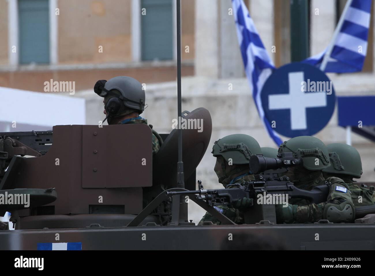Army tanks participate in a military parade marking Greece's ...
