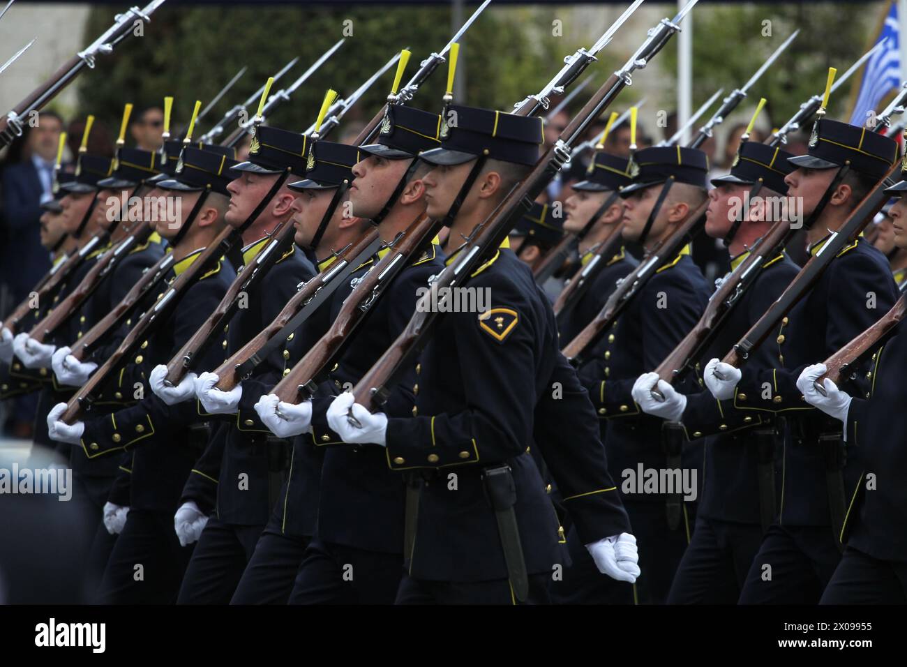 Armed forces are participating in the military parade in central Athens ...