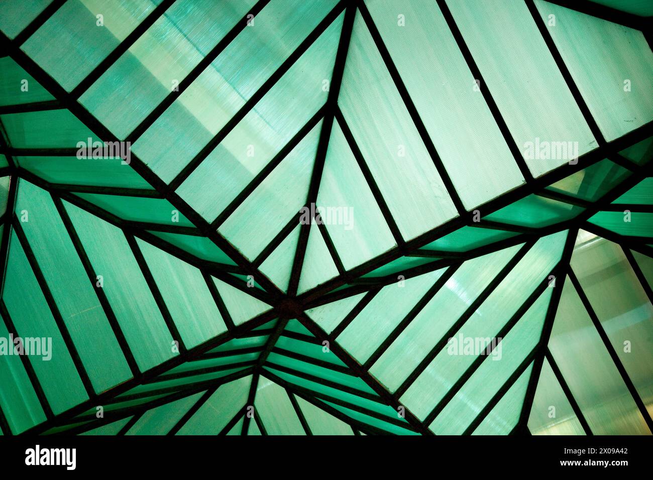 Green abstract roof structure, Bangkok, Thailand Stock Photo - Alamy