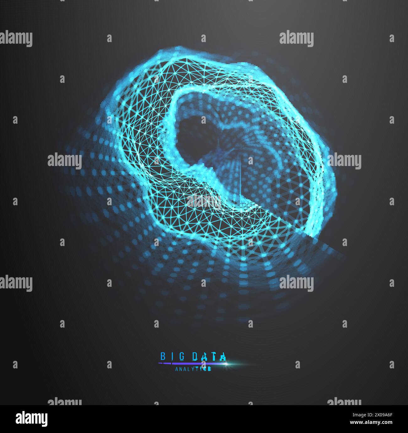 Big data and data science. Futuristic technology data Stock Vector ...