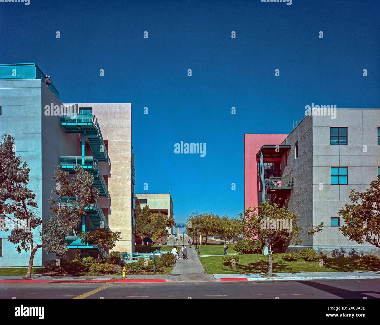 The campus and students at LA Southwest College, Los Angeles, CA, circa ...