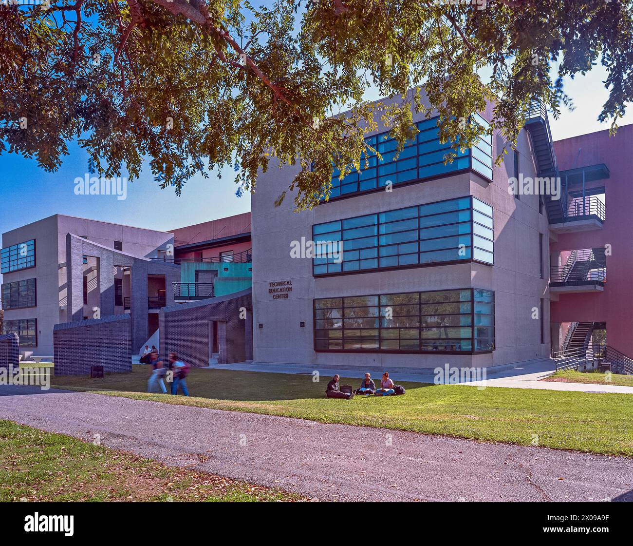 The campus and students at LA Southwest College, Los Angeles, CA, circa ...