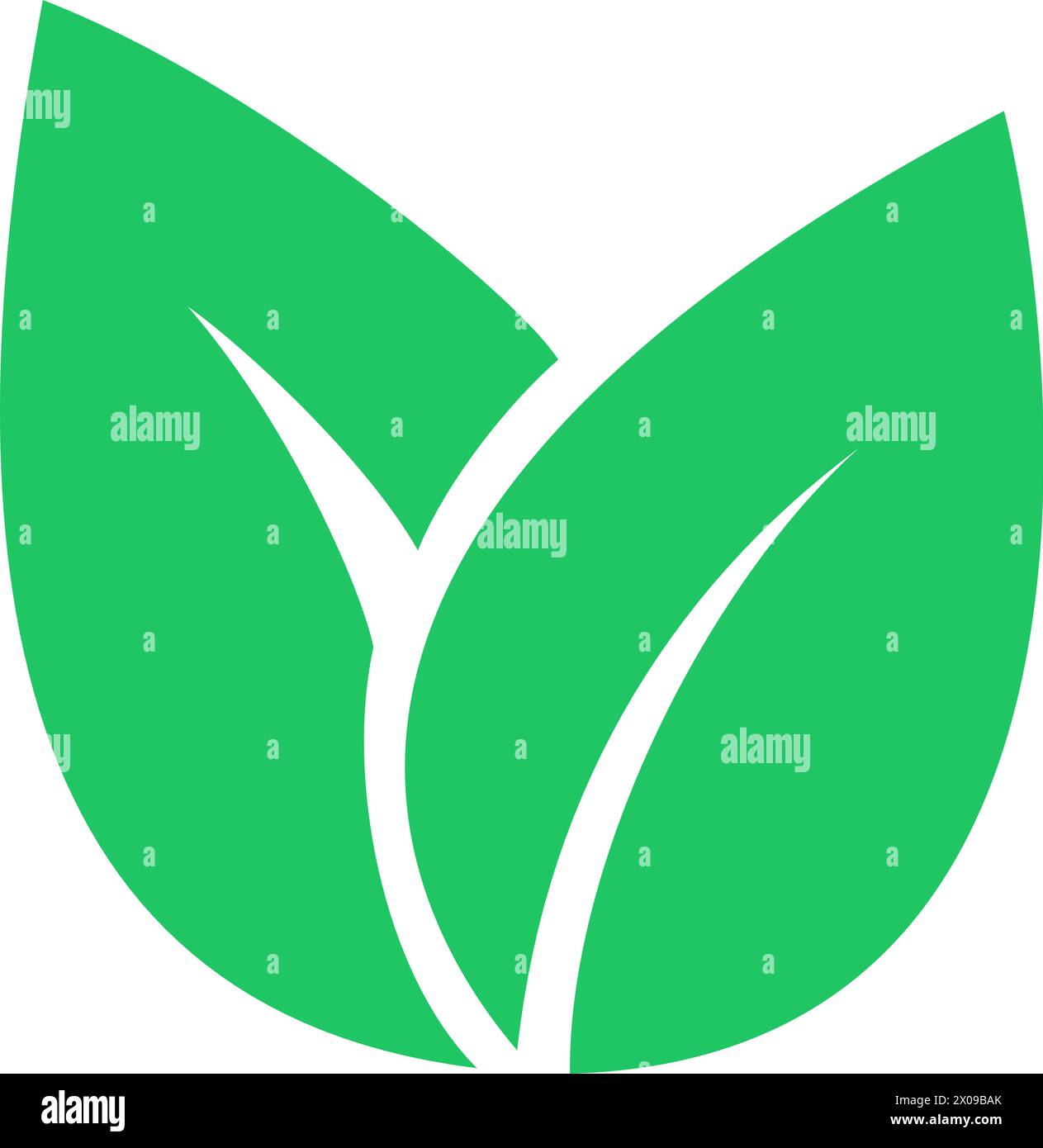 Green leaf icon as an environment responsibility concept Stock Vector ...