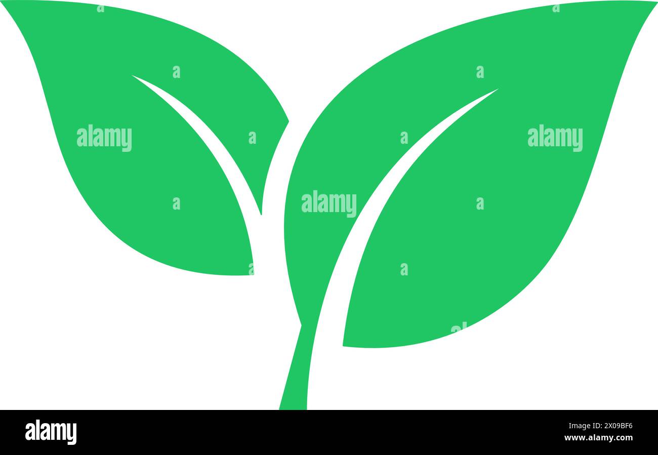 Leaves icon as an environmental impact issues symbol Stock Vector Image ...