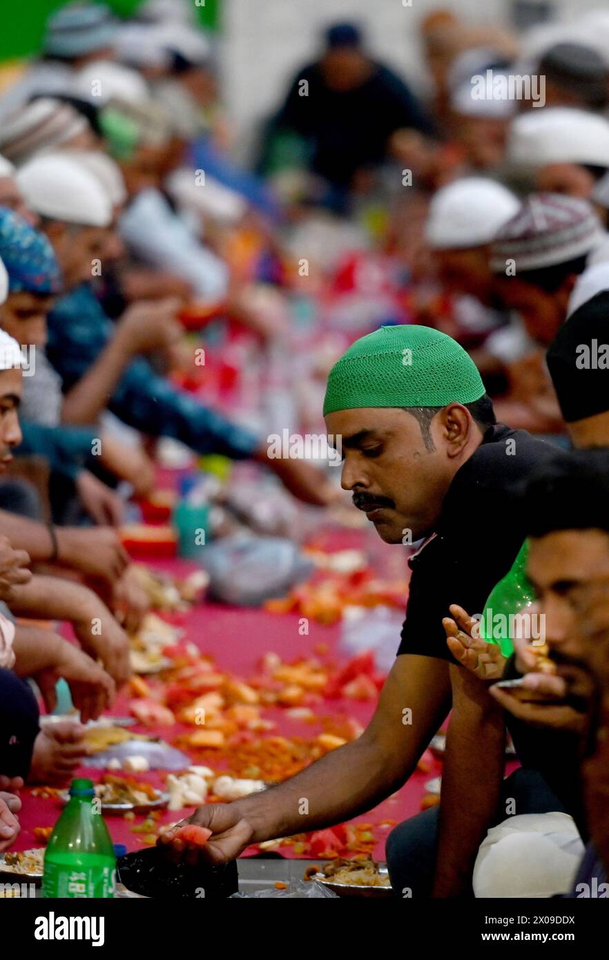 NOIDA, INDIA - APRIL 10: On the last day of Ramadan, Muslims offer ...