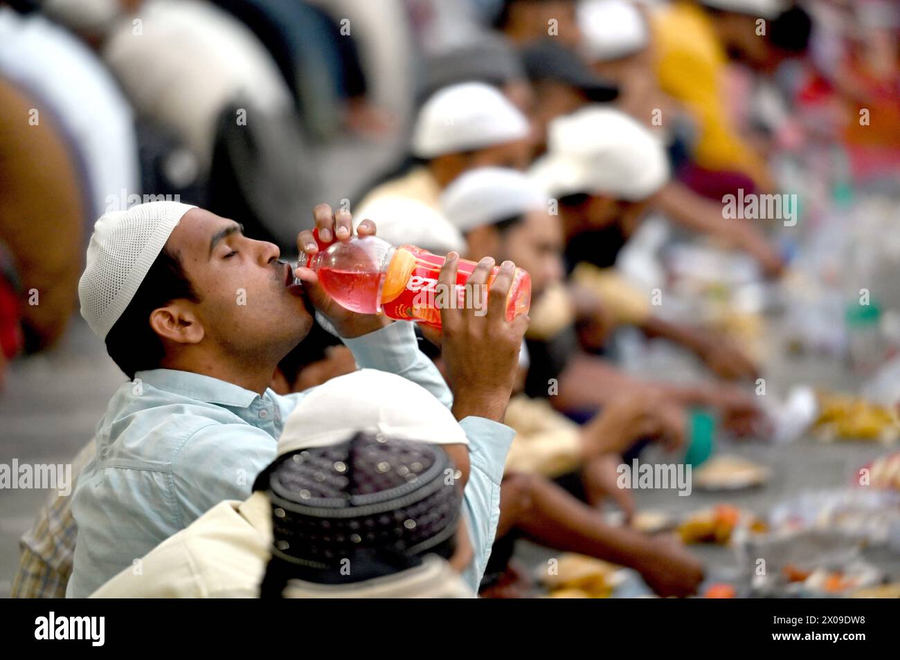 NOIDA, INDIA - APRIL 10: On the last day of Ramadan, Muslims offer ...