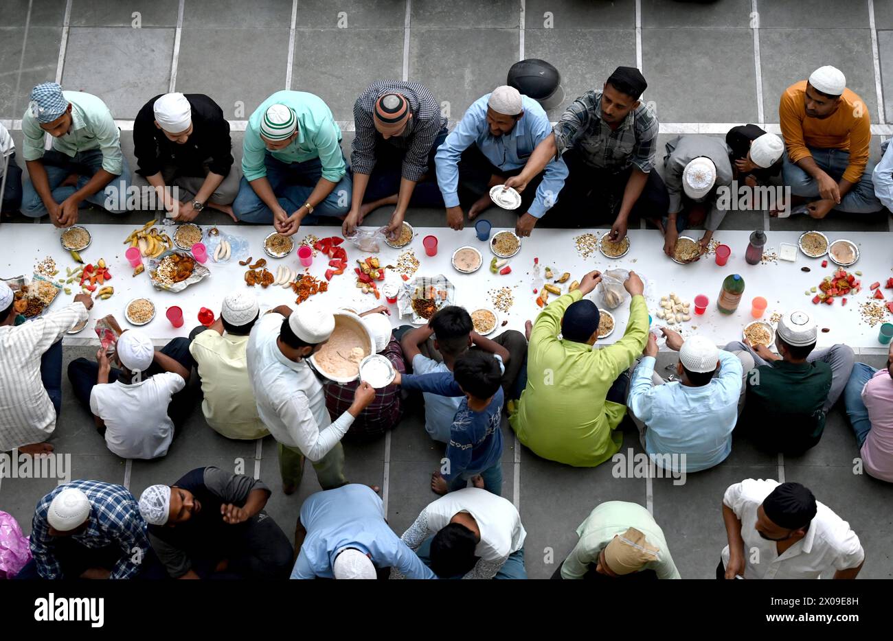 NOIDA, INDIA - APRIL 10: On the last day of Ramadan, Muslims offer ...