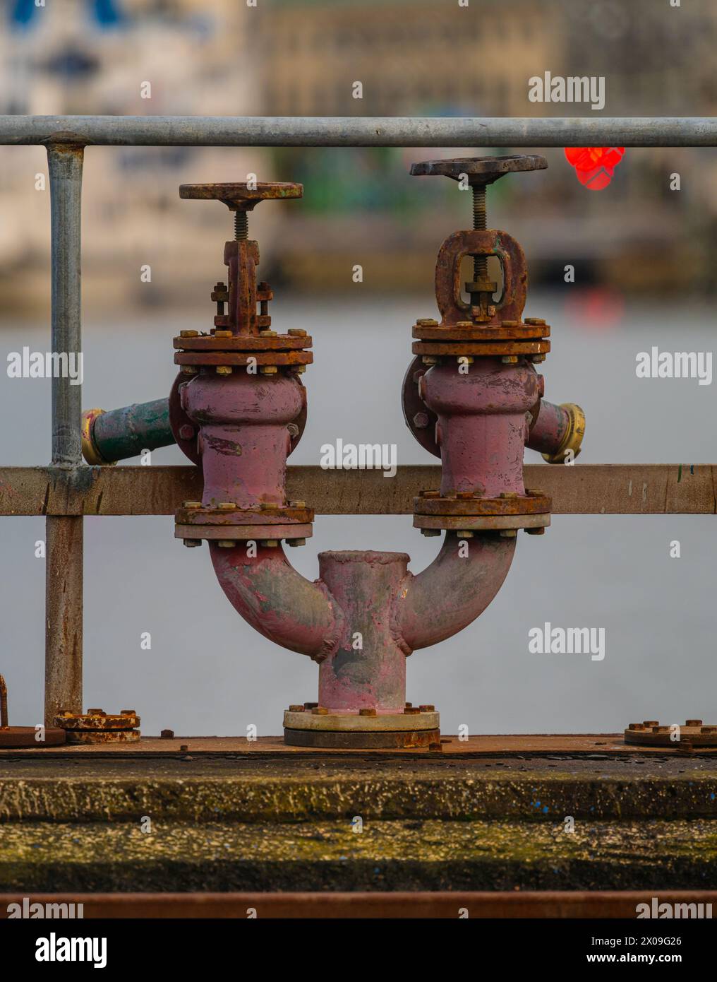 Old rusty water valves hi-res stock photography and images - Alamy