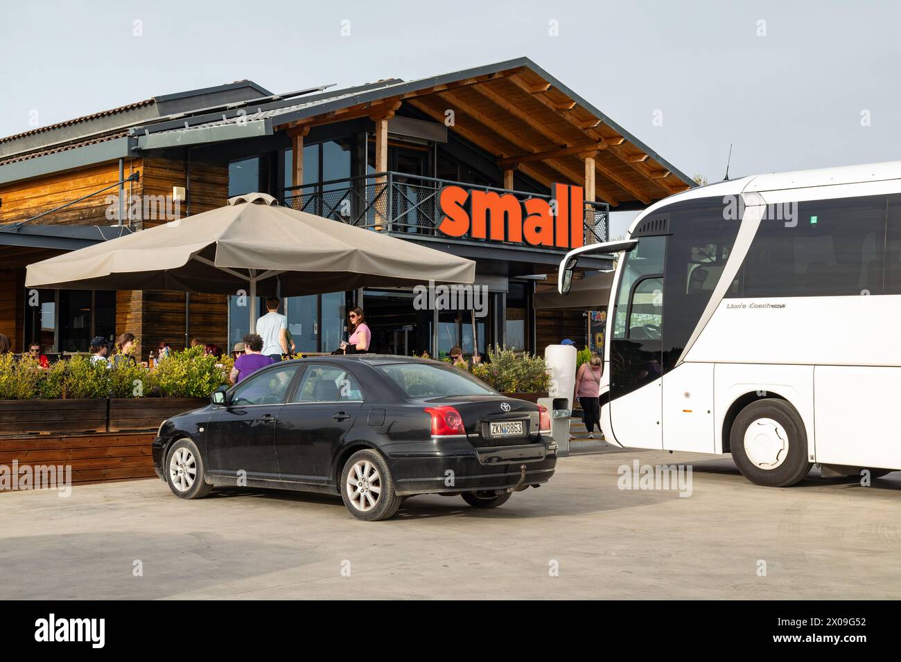 Small service station, Greece Stock Photo - Alamy