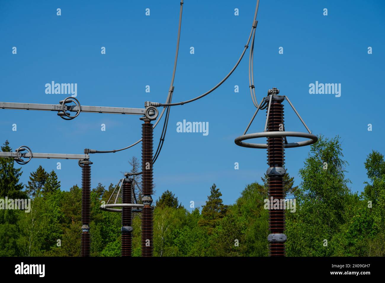Isolators of an electric power substation Stock Photo - Alamy