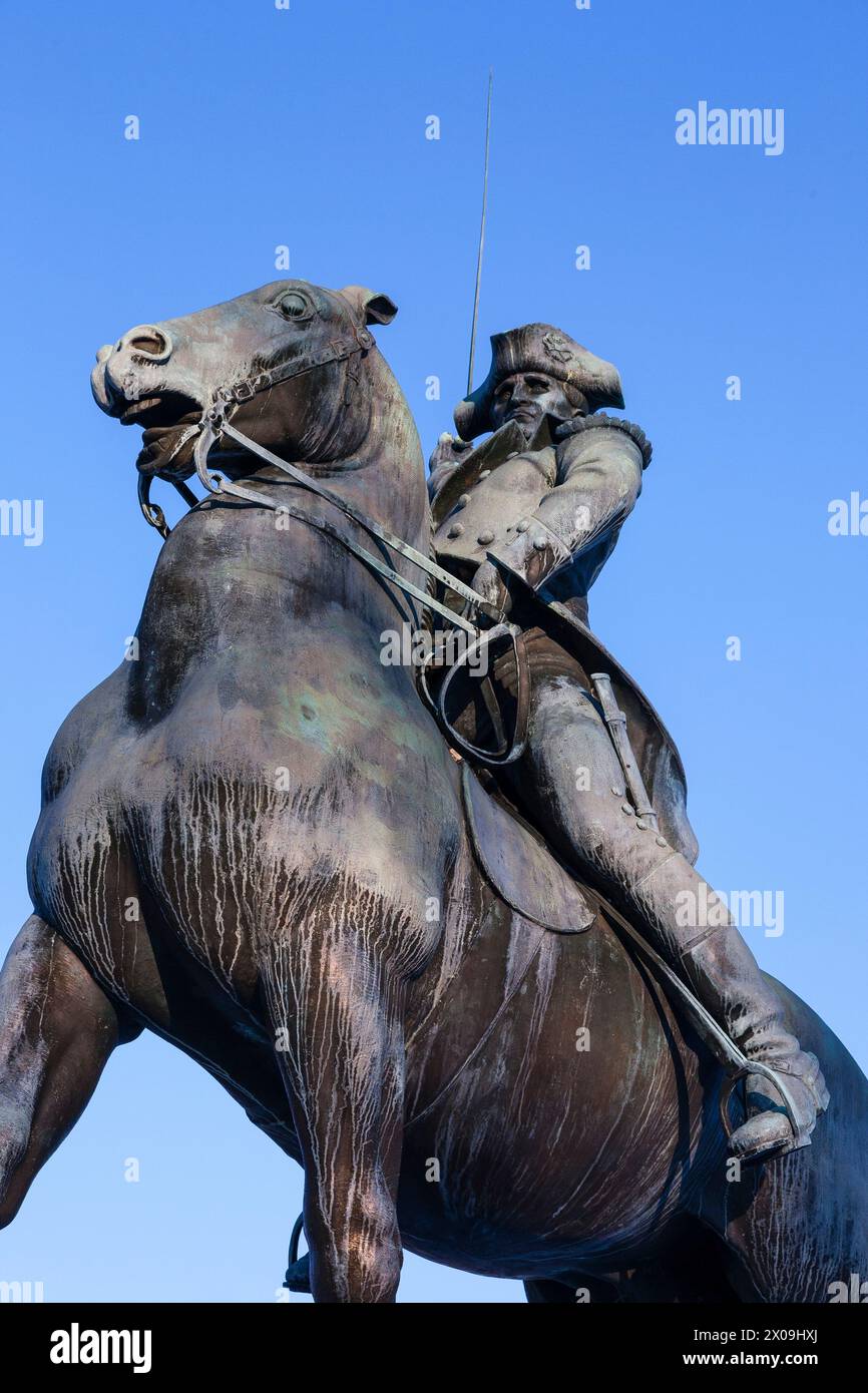 General John Stark statue at Arms Park in Manchester, New Hampshire ...