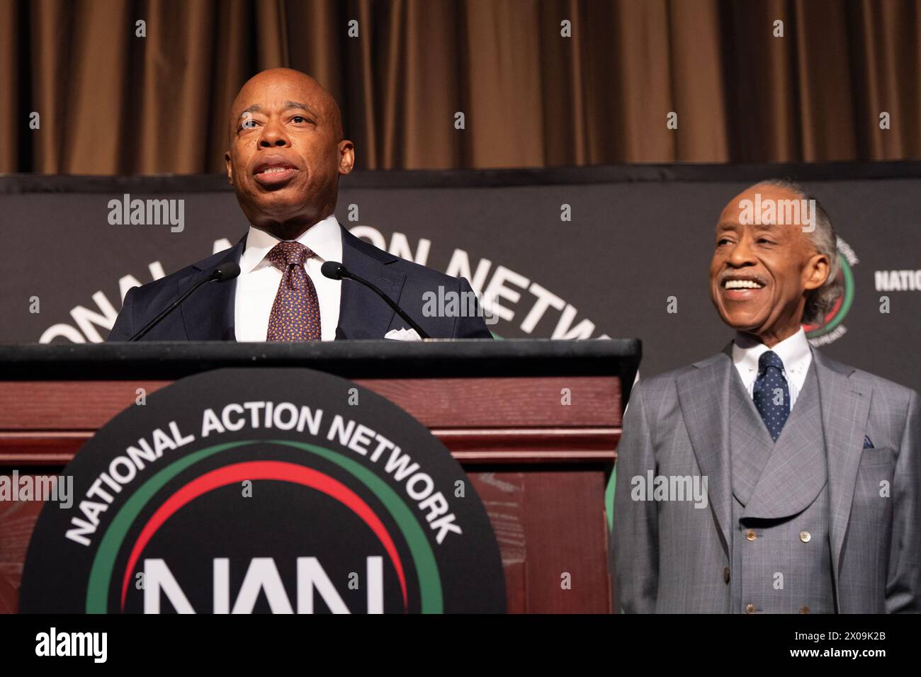Mayor Eric Adams speaks during 1st day of NAN National Convention at ...