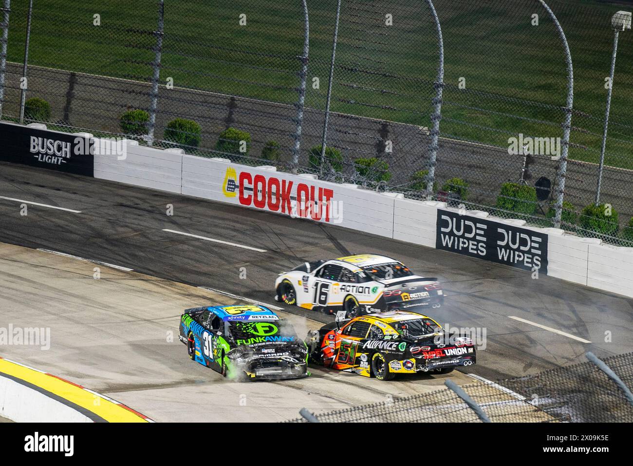 Jeremy Clements brings out the caution flag during the Long John Silver ...