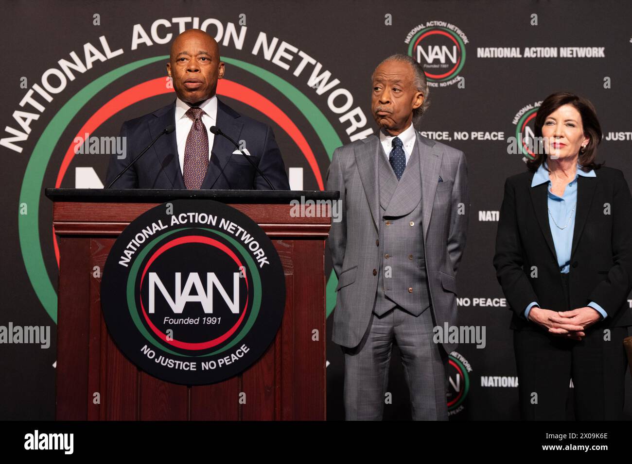 Mayor Eric Adams speaks during 1st day of NAN National Convention at ...