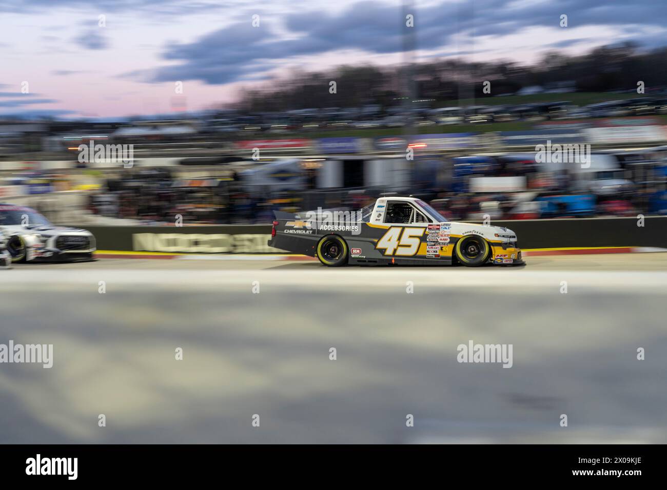 Kaden Honeycutt race for position for the Long John Silver's 200 in ...