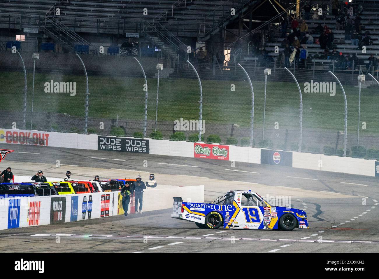 Christian Eckes celebrates his win for the Long John Silver's 200 in ...
