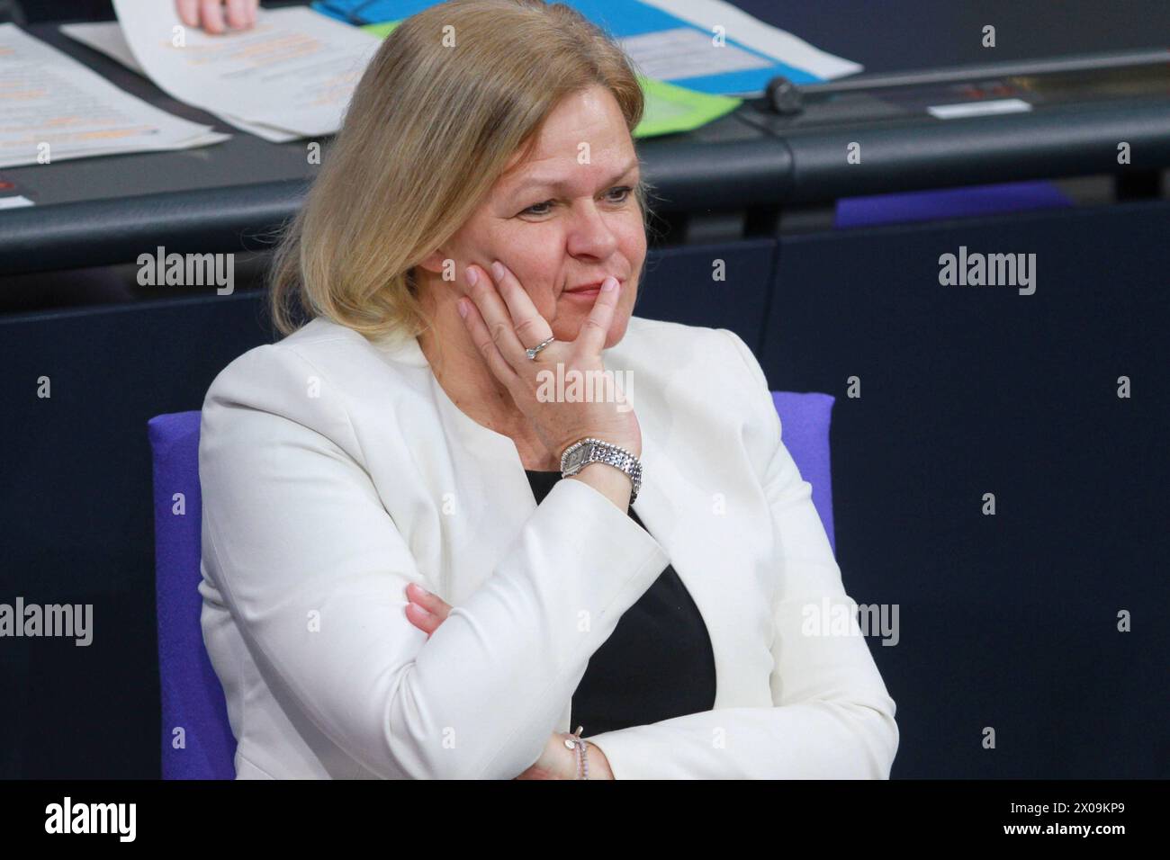 Berlin, Deutschland, 10.04.2024: Deutscher Bundestag: 162 ...