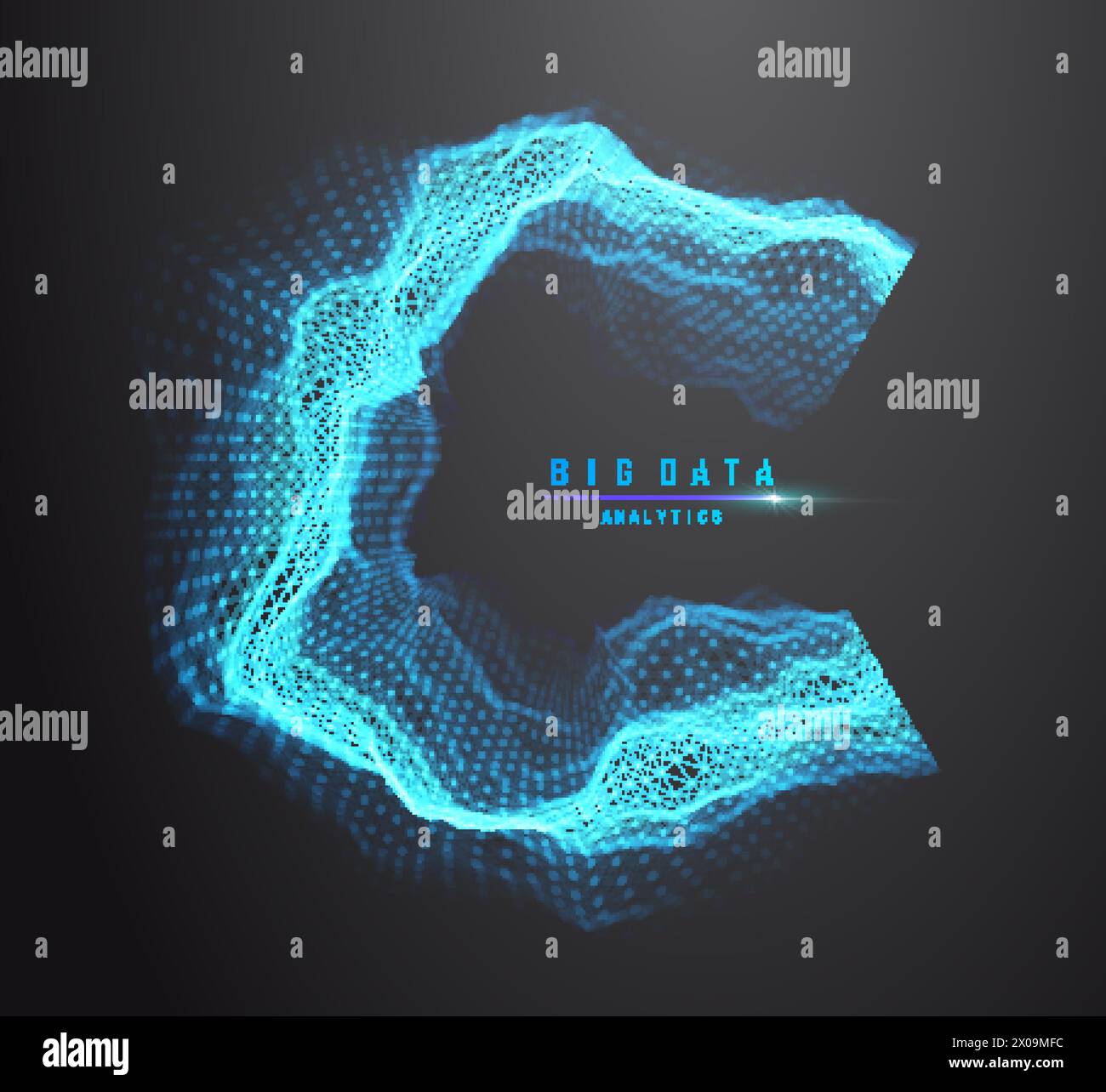 Big data and data science. Futuristic technology data visualisation ...