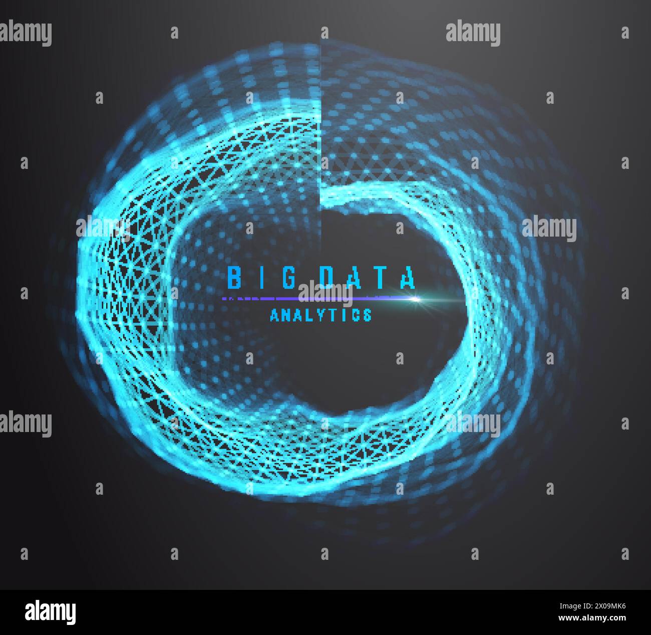 Big data and data science. Futuristic technology data visualisation ...