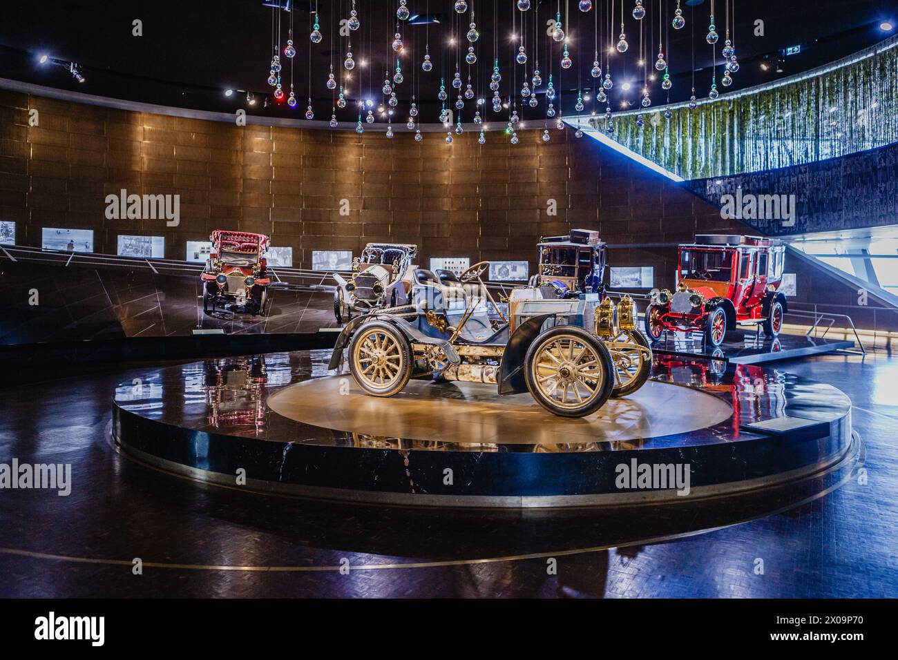 Vintage Mercedes-Simplex 40 PS car, 1902 at the Mercedes-Benz Museum ...