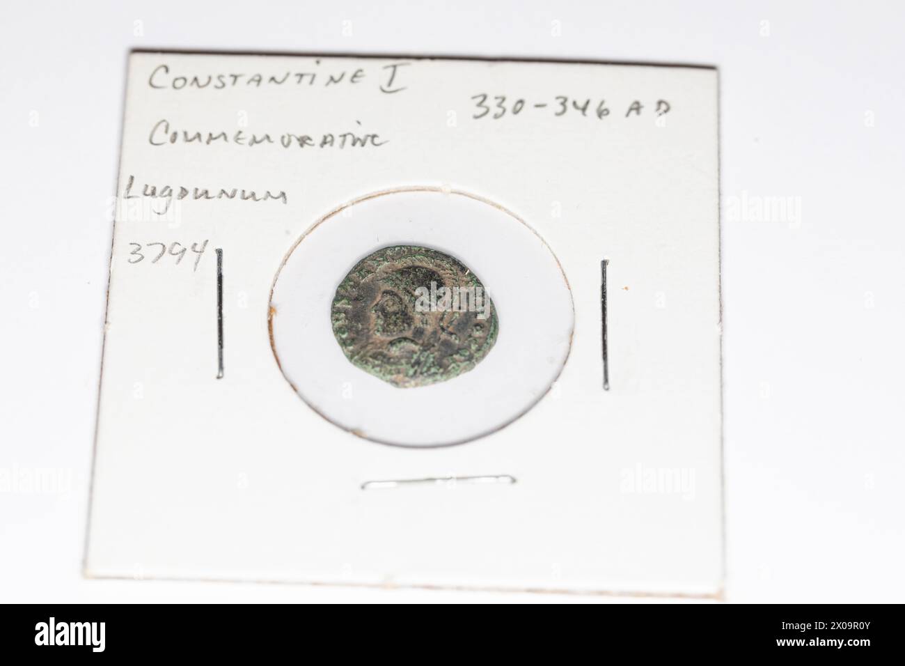 Constantine I Commemorative Lugonum coin, ca. 330-346 A.D Stock Photo ...