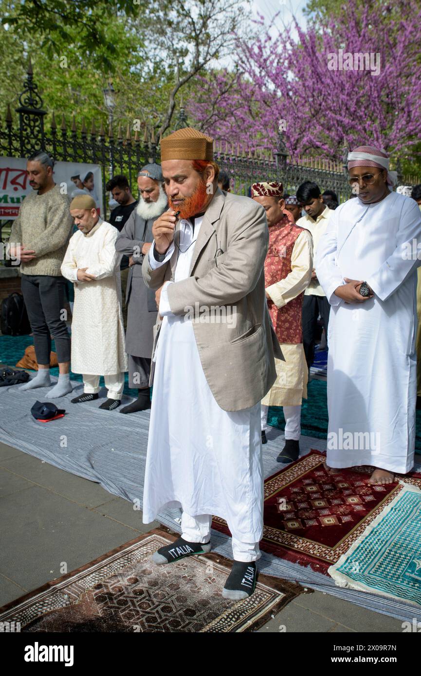 April 10, 2024, Rome, Italy: An Imam, wearing socks with the writing ...
