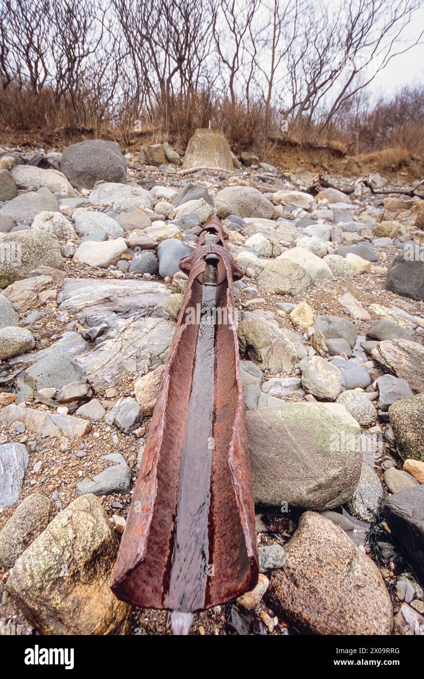 The remnants of Fort Dearborn, a World War II bunker, on the grounds of ...