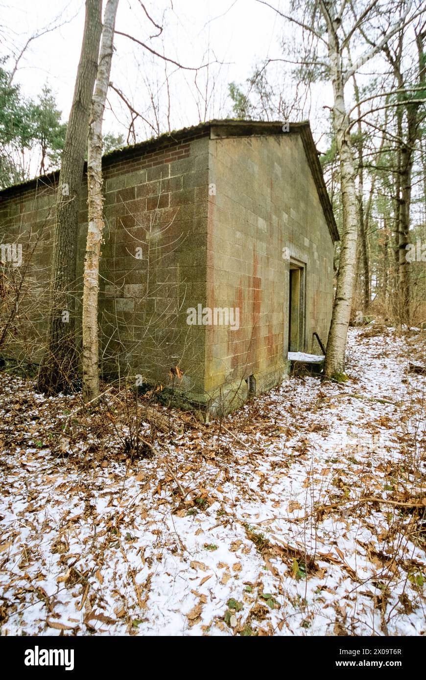 The remnants of Fort Dearborn, a World War II bunker, on the grounds of ...