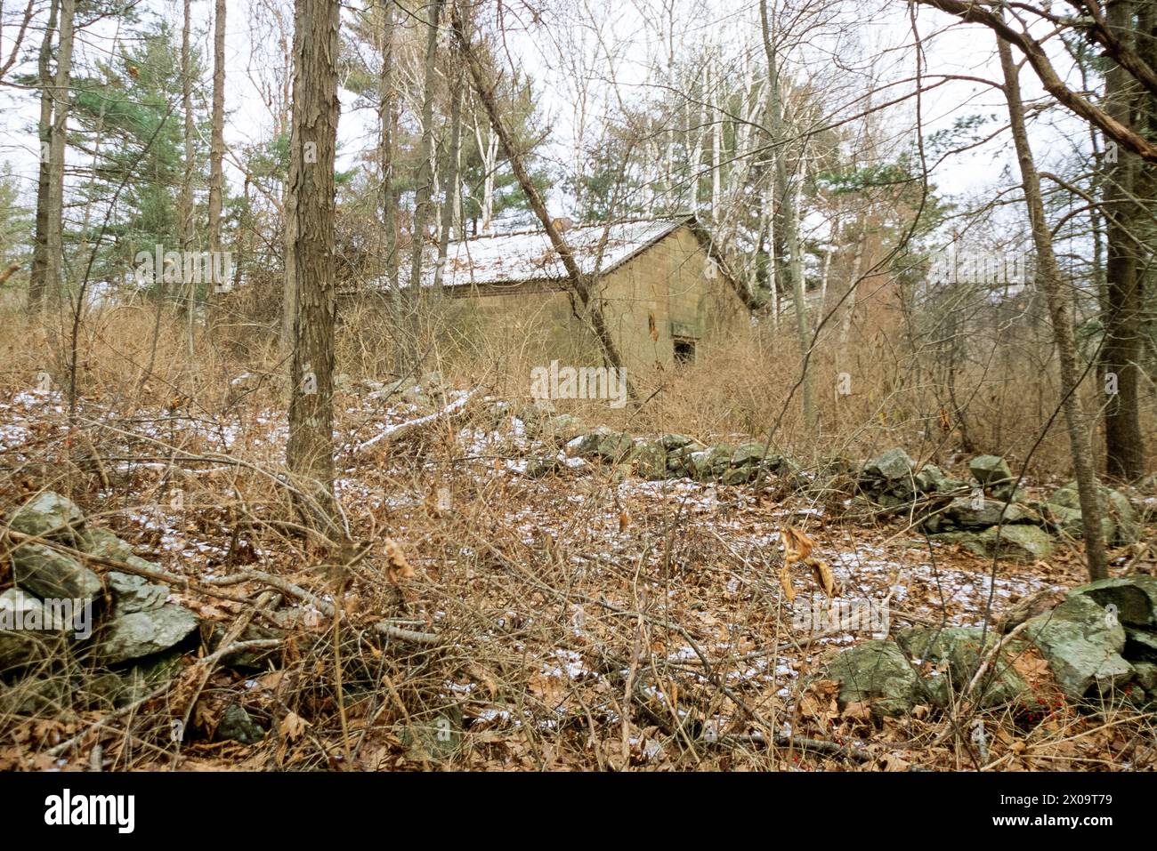 The remnants of Fort Dearborn, a World War II bunker, on the grounds of ...
