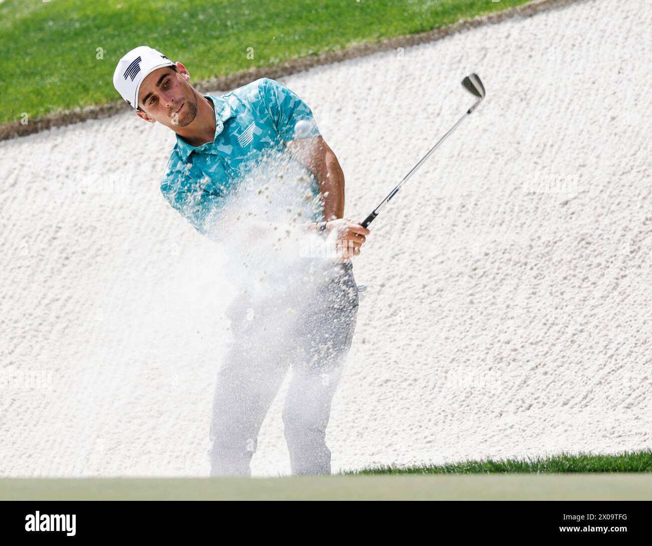 Augusta, United States. 10th Apr, 2024. Joaquin Niemann of Chile hits ...