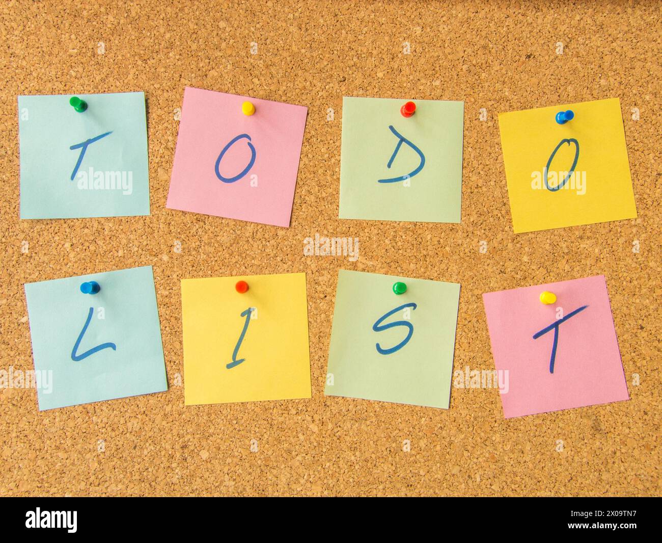 cork board to do list Stock Photo - Alamy