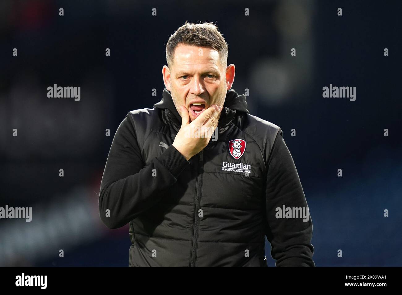 Rotherham United manager Leam Richardson before the Sky Bet ...