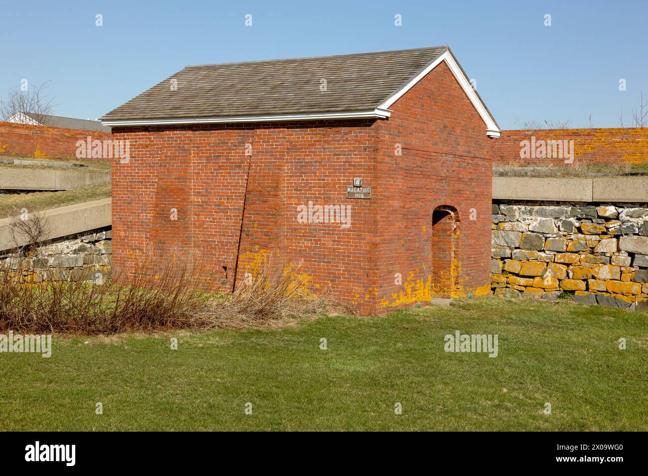 Fort Constitution in New Castle, New Hampshire USA during the spring ...
