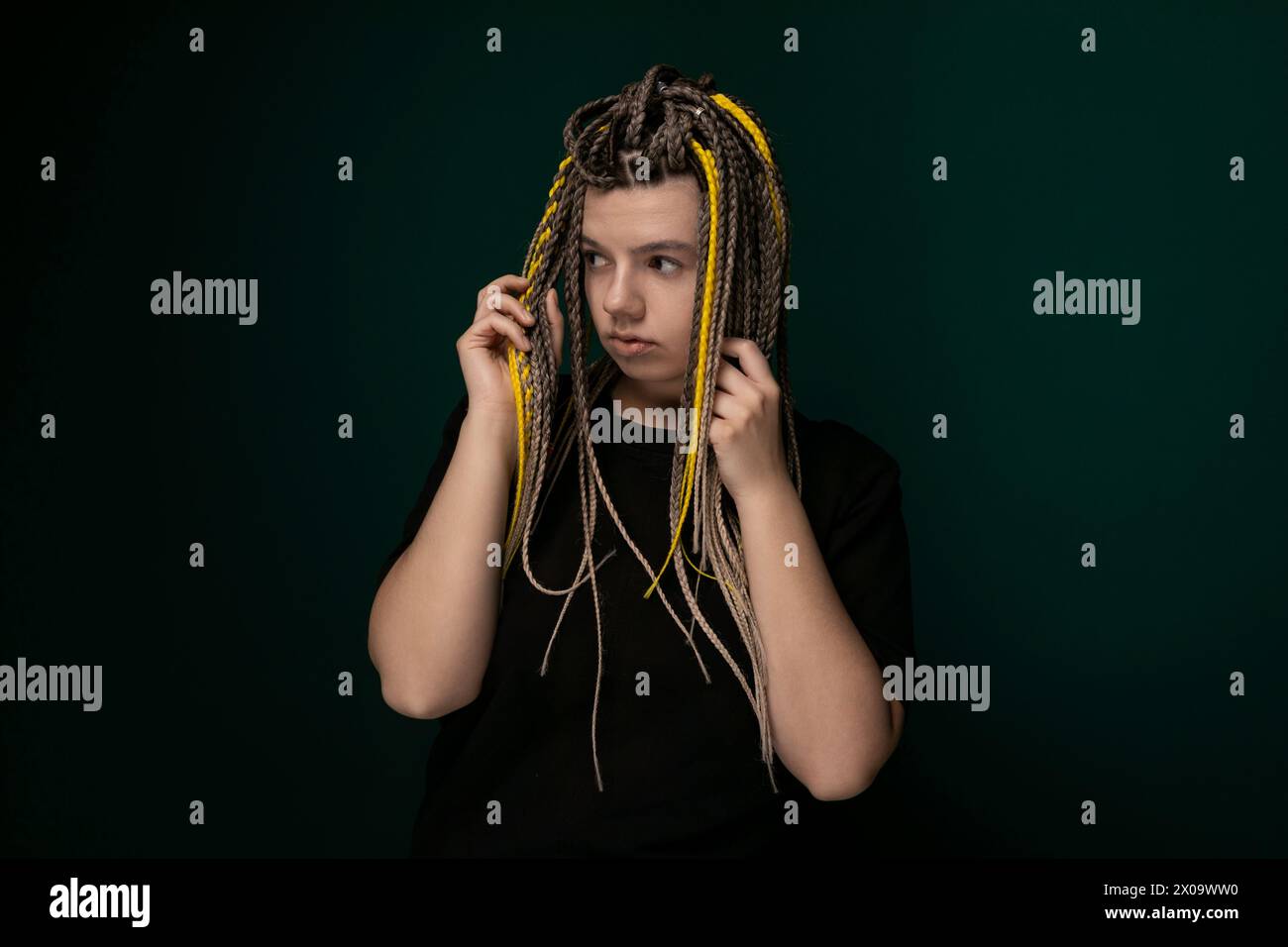 Dreadlocks covering face hi-res stock photography and images - Alamy