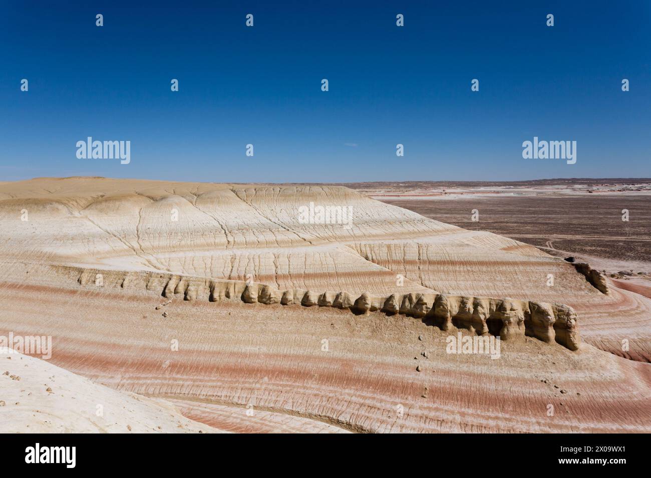 Mangystau desert landmark, Kyzylkup plateau, Kazakhstan. Central asia ...