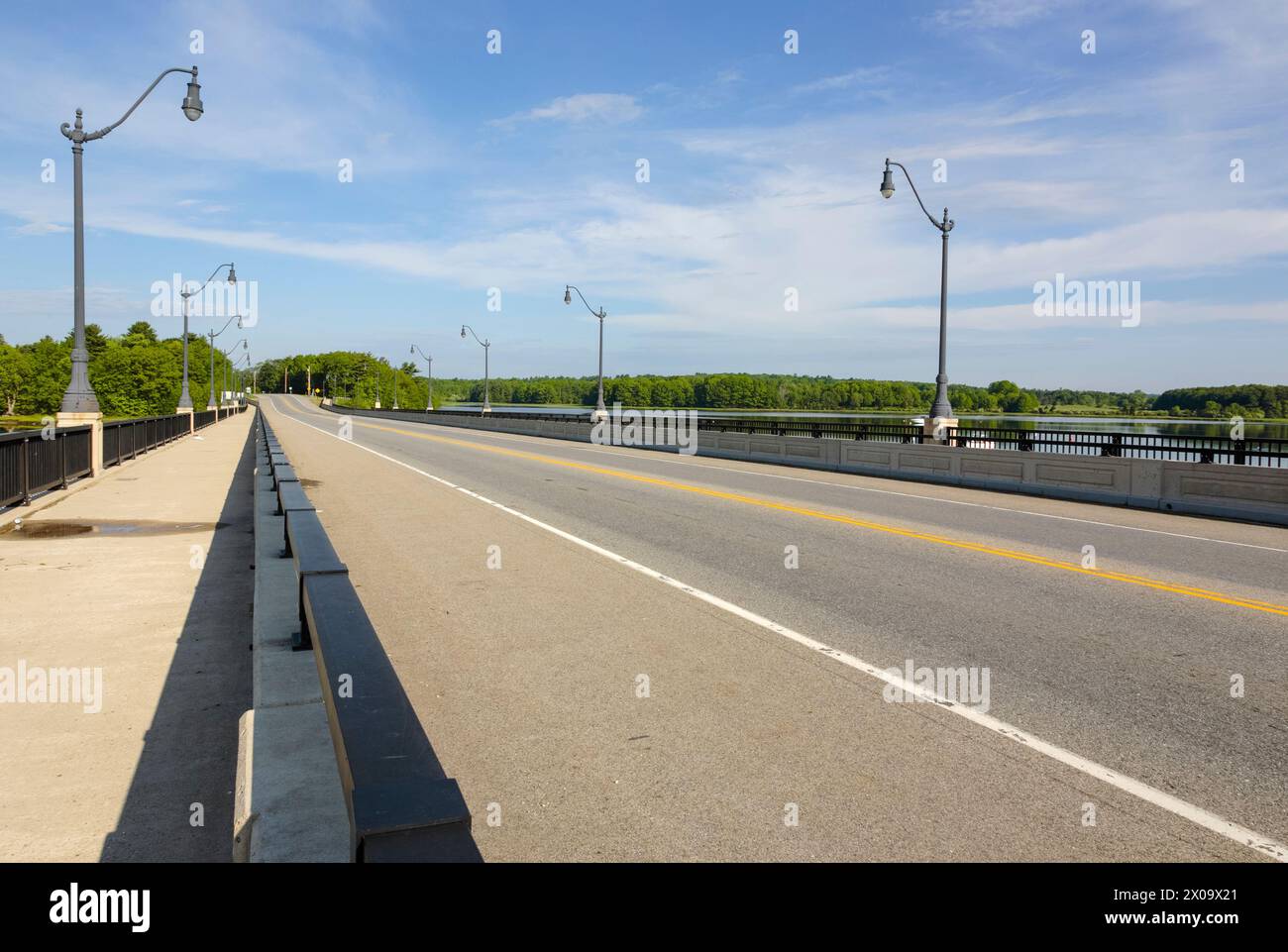 The Scammell Bridge, which crosses over the Bellamy River, along Route ...